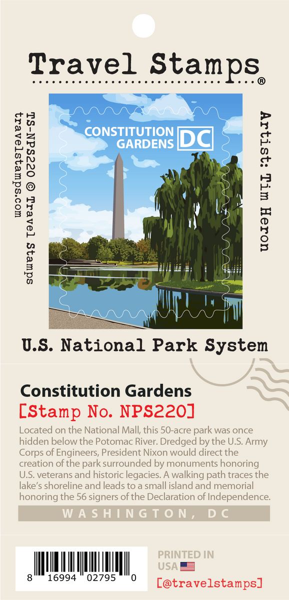 Constitution Gardens Travel Stamp – Travel Stamps