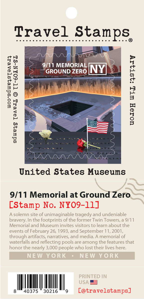 9/11 Memorial at Ground Zero Travel Stamp – Travel Stamps