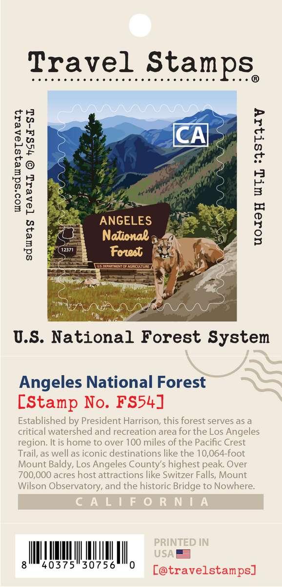 Angeles National Forest Travel Stamp – Travel Stamps
