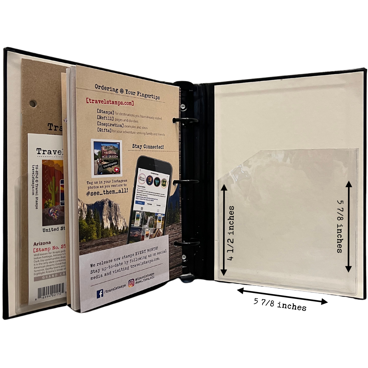 Adhesive Binder Pocket – Travel Stamps
