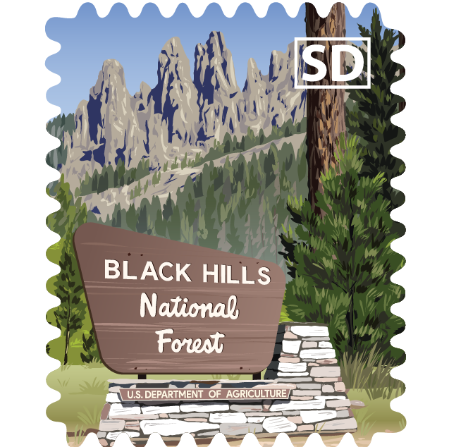 Black Hills National Forest Travel Stamp – Travel Stamps