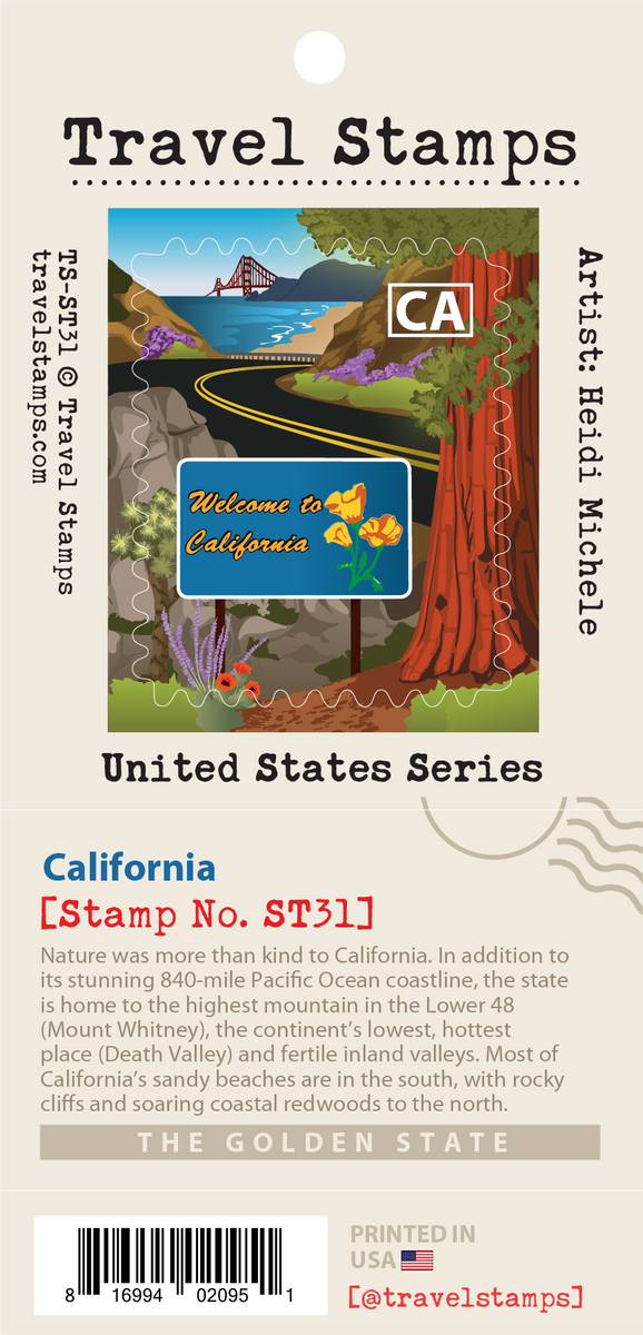California Travel Stamp – Travel Stamps