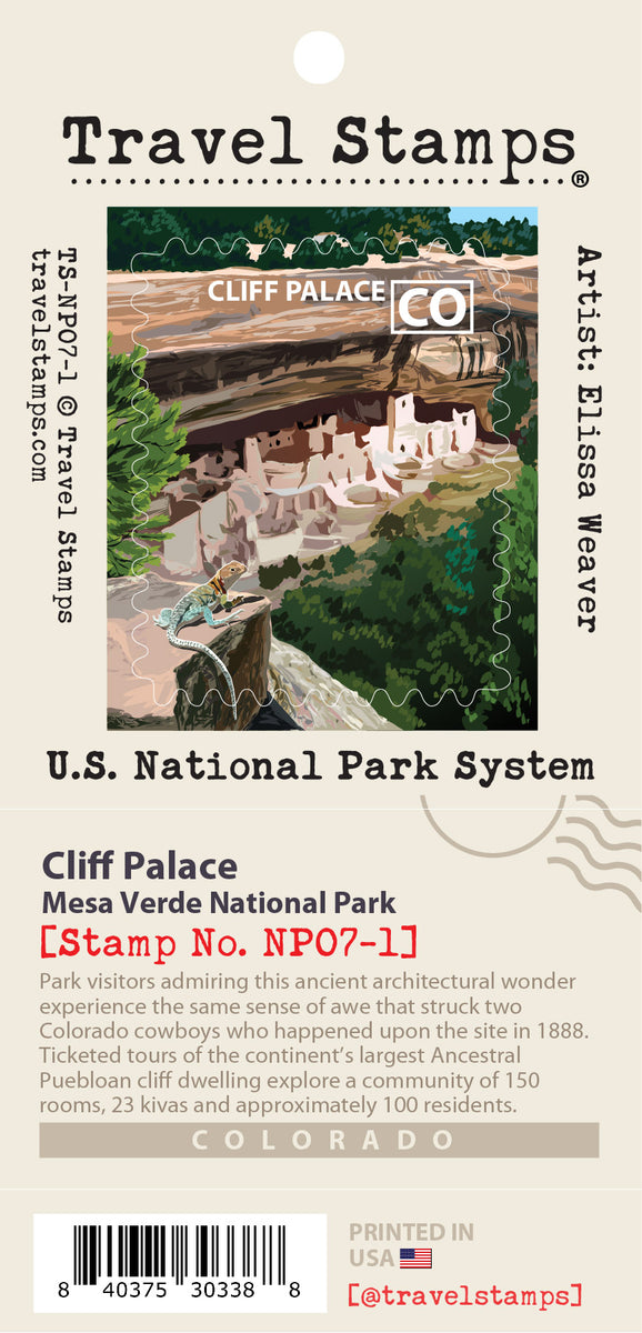 Mesa Verde National Park - Cliff Palace Travel Stamp – Travel Stamps