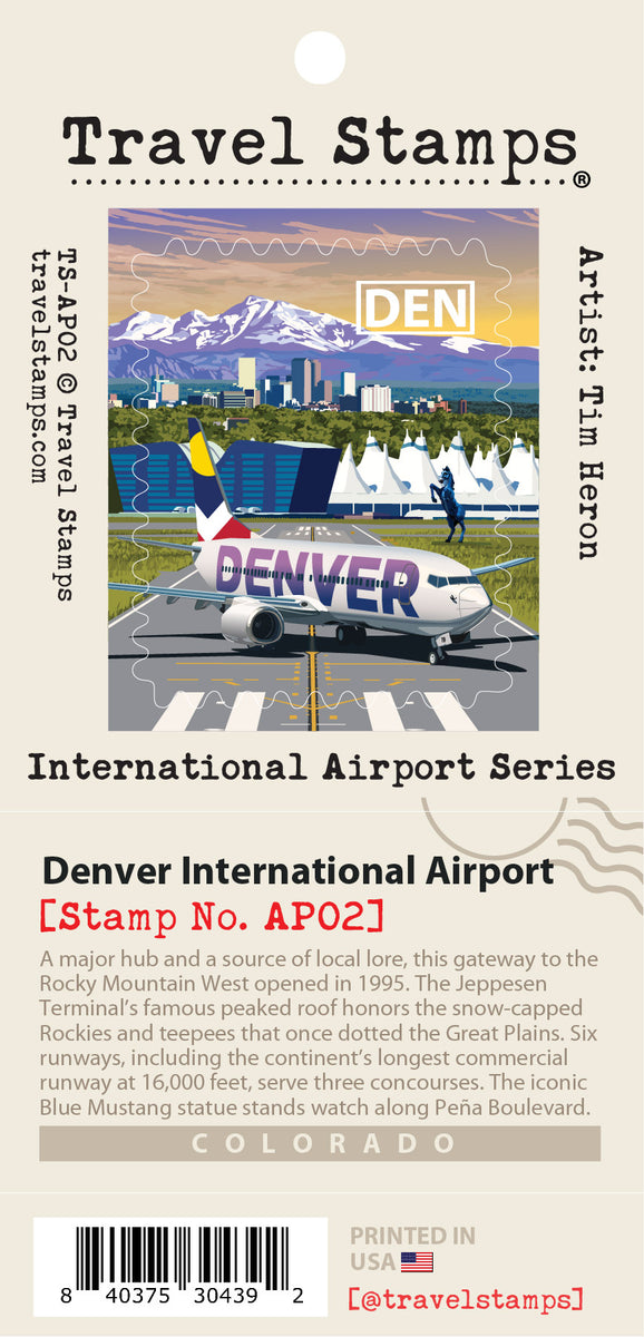 Denver International Airport Travel Stamp – Travel Stamps