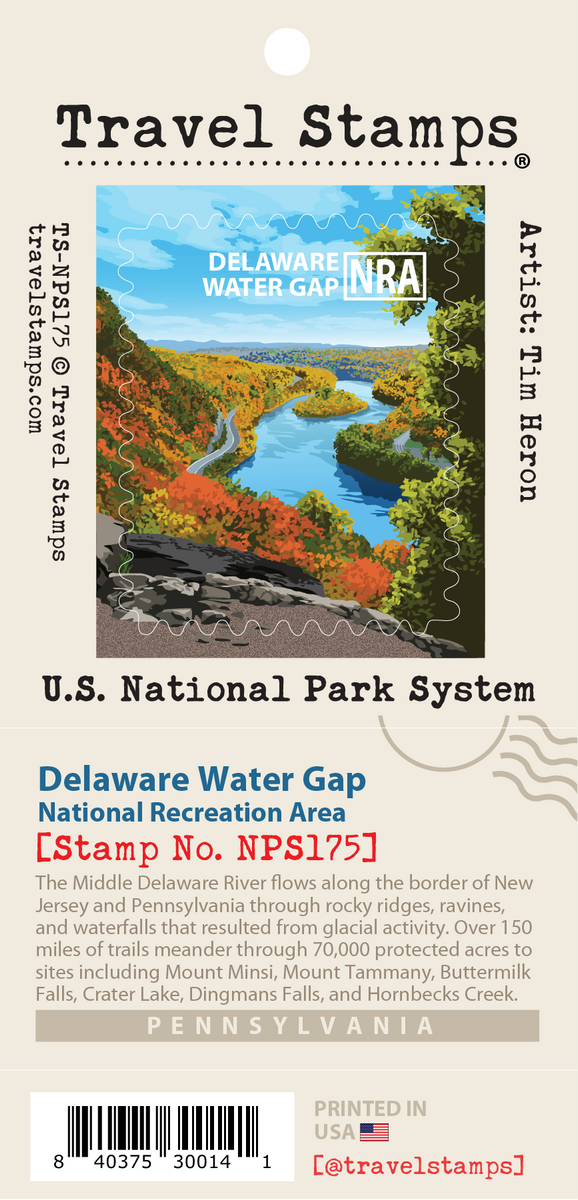 Delaware Water Gap National Recreation Area Travel Stamp – Travel Stamps