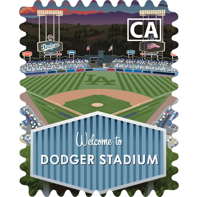 Dodger Stadium Travel Stamp – Travel Stamps
