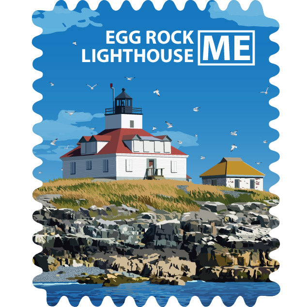 Egg Rock Lighthouse Travel Stamp – Travel Stamps