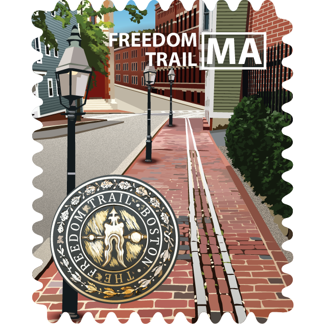 Boston Freedom Trail Travel Stamp – Travel Stamps