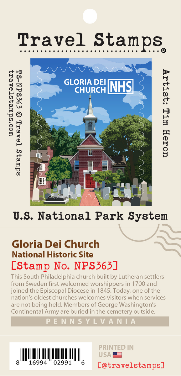 Gloria Dei Church National Historic Site Travel Stamp – Travel Stamps