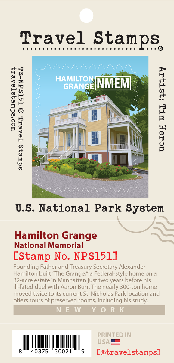 Hamilton Grange National Memorial Travel Stamp – Travel Stamps