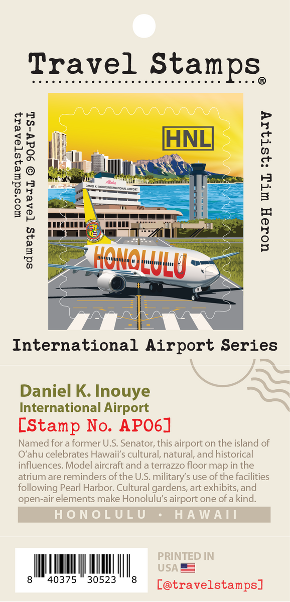 Daniel K. Inouye International Honolulu Airport Travel Stamp – Travel ...