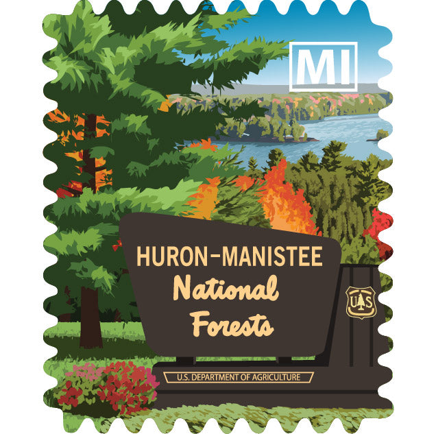 Huron-Manistee National Forests Travel Stamp – Travel Stamps