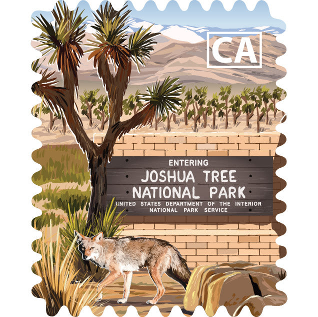 Joshua Tree National Park - Entrance Sign Edition Travel Stamp – Travel ...
