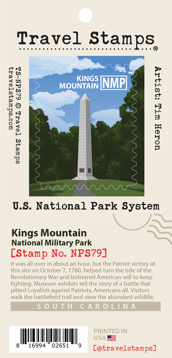 Kings Mountain National Military Park Travel Stamp – Travel Stamps