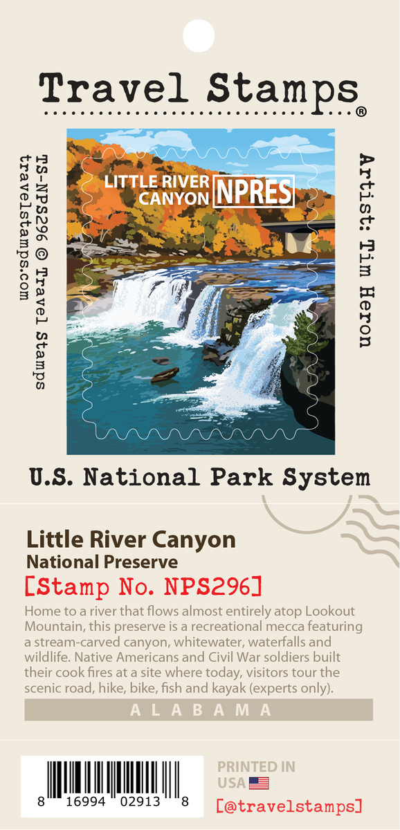 Little River Canyon National Preserve Travel Stamp – Travel Stamps
