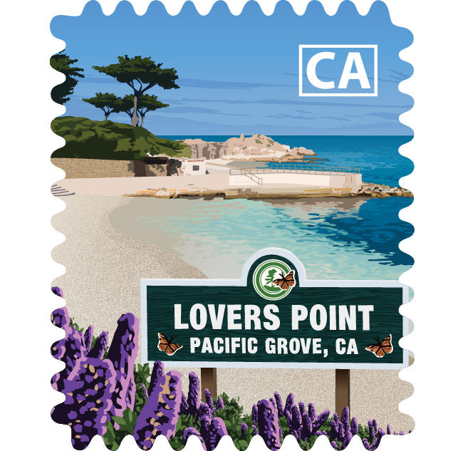 Lover's Point Park & Beach Travel Stamp – Travel Stamps