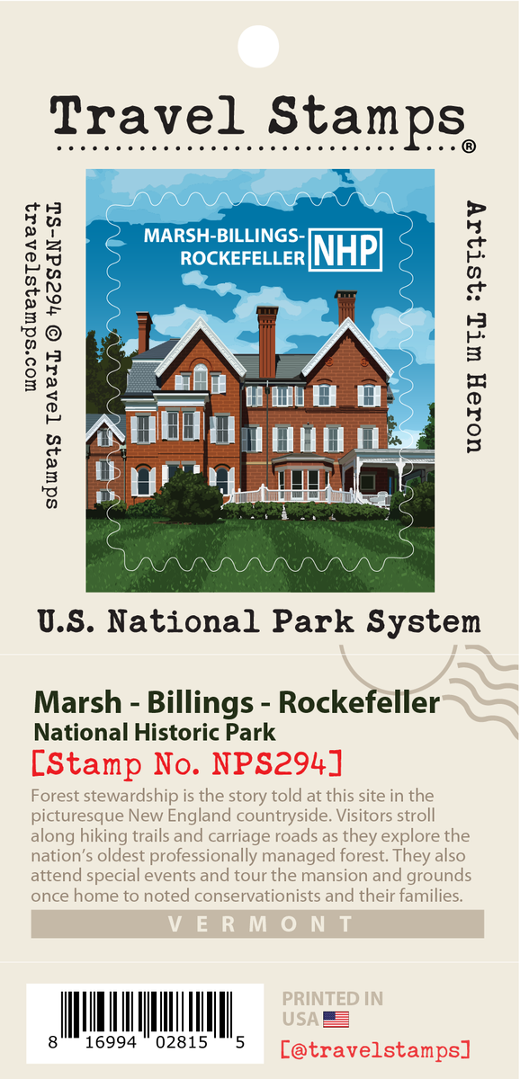 Marsh-Billings-Rockefeller National Historical Park Travel Stamp ...