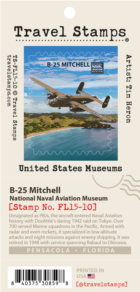 National Naval Aviation Museum - B-25 Mitchell – Travel Stamps