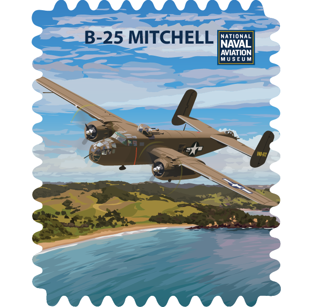 National Naval Aviation Museum - B-25 Mitchell – Travel Stamps