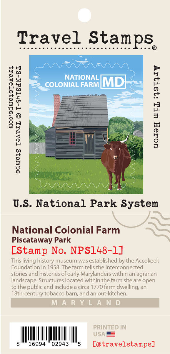National Colonial Farm - Piscataway Park Travel Stamp – Travel Stamps