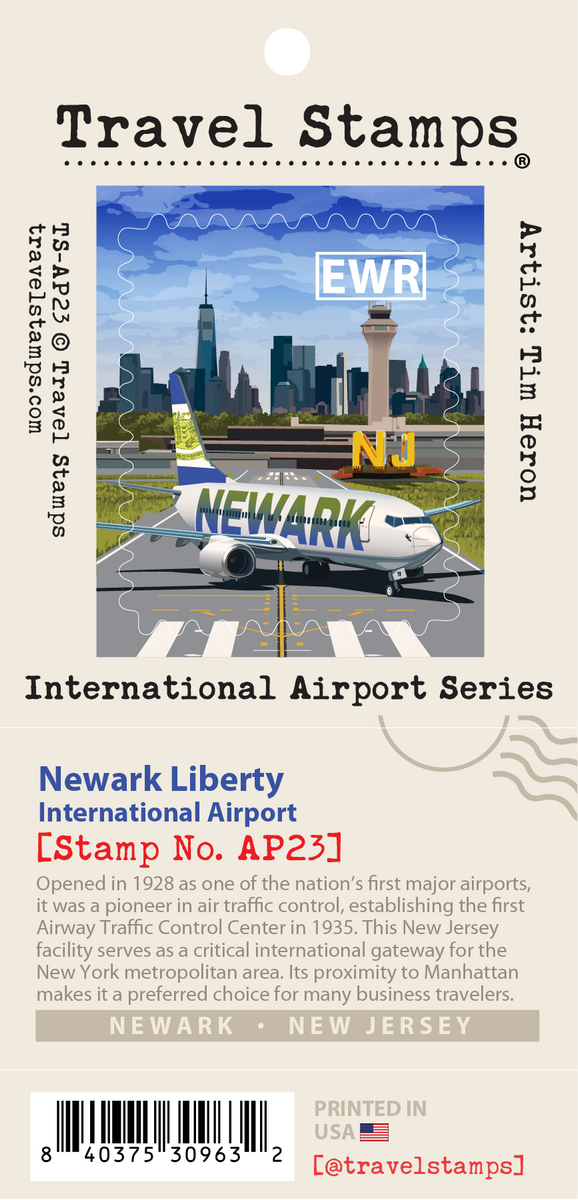 Newark Liberty International Airport Travel Stamp – Travel Stamps