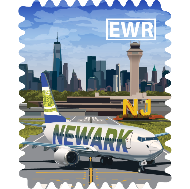 Newark Liberty International Airport Travel Stamp – Travel Stamps