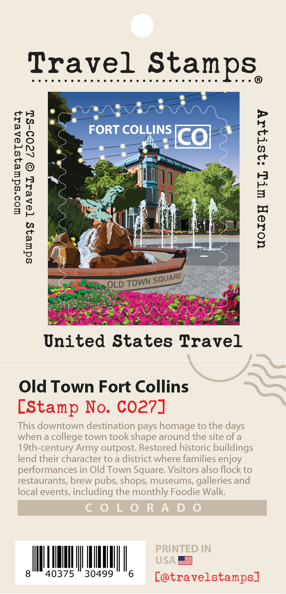 Old Town Fort Collins Travel Stamp – Travel Stamps