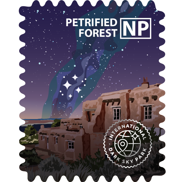 Petrified Forest National Park DarkSky Edition Travel Stamp – Travel Stamps