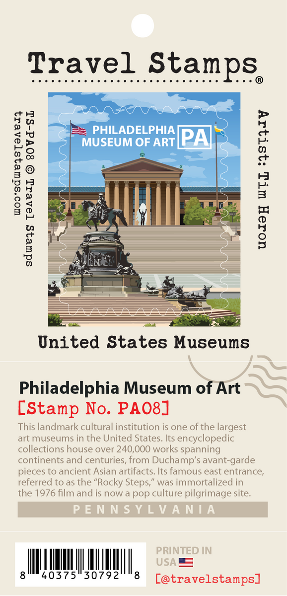 Philadelphia Museum of Art Travel Stamp – Travel Stamps