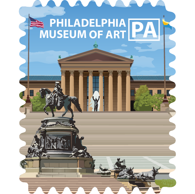 Philadelphia Museum of Art Travel Stamp – Travel Stamps