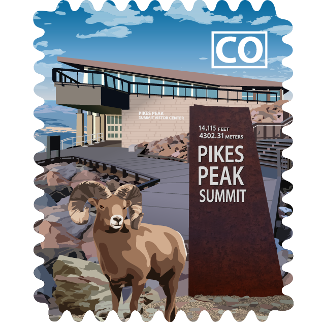 Pike National Forest - Pike's Peak SummitTravel Stamp – Travel Stamps