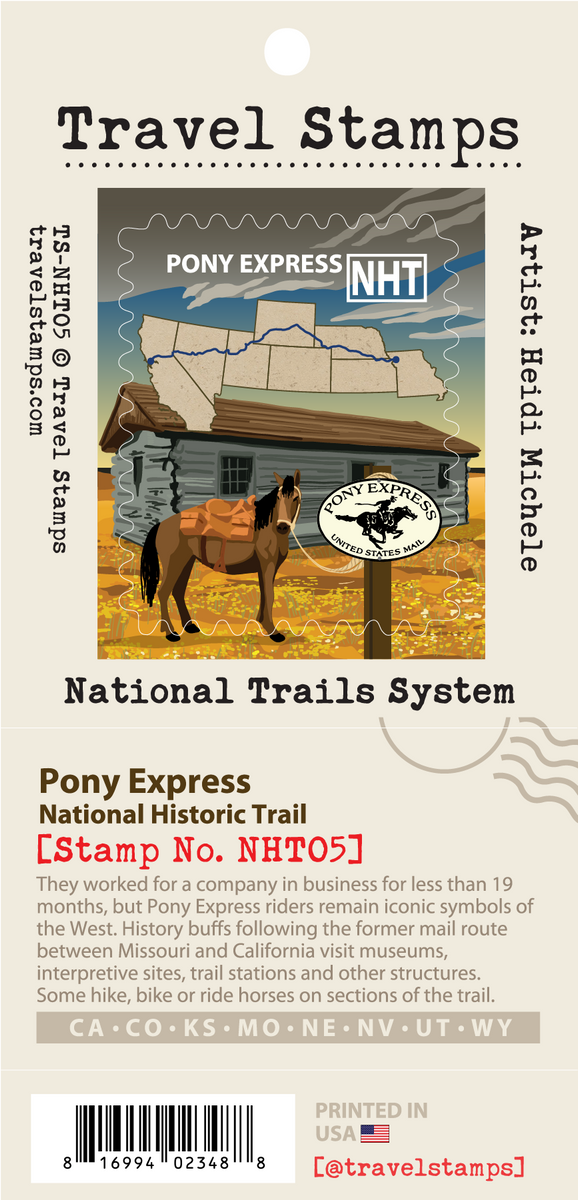 Pony Express Historic Trail Travel Stamp – Travel Stamps