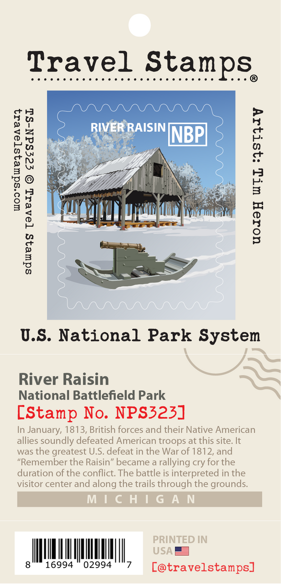 River Raisin National Battlefield Park Travel Stamp – Travel Stamps