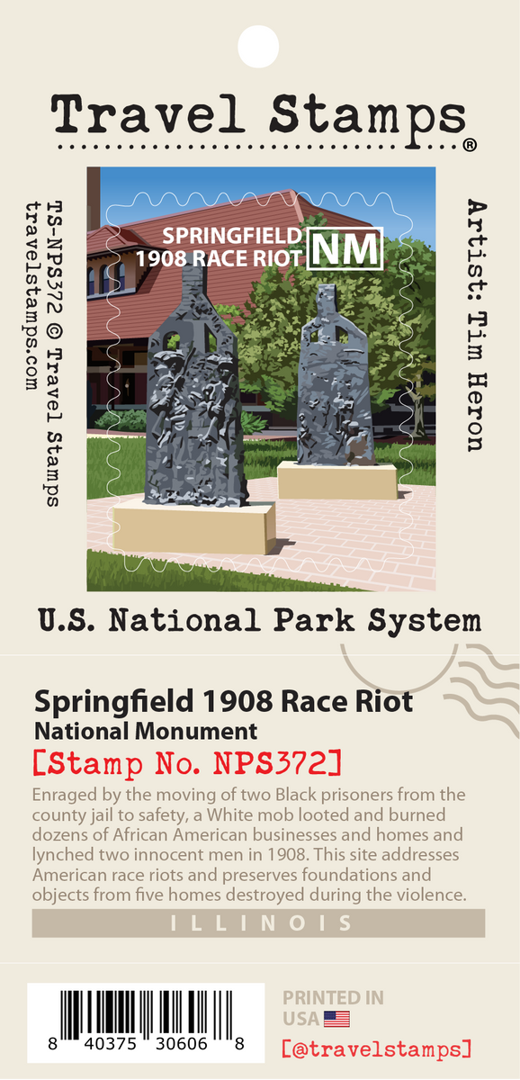 Springfield 1908 Race Riot National Monument Travel Stamp – Travel Stamps