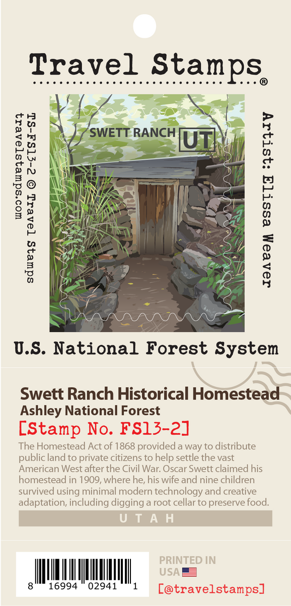 Swett Ranch Historical Homestead - Ashley National Forest Travel Stamp ...