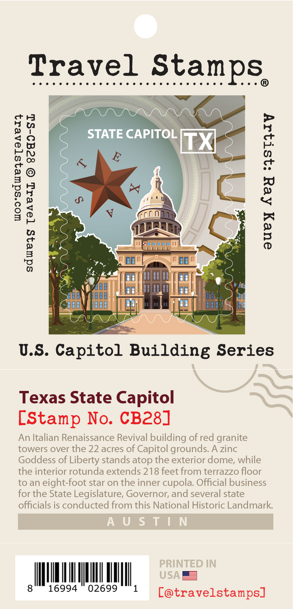 Texas State Capitol Travel Stamp – Travel Stamps