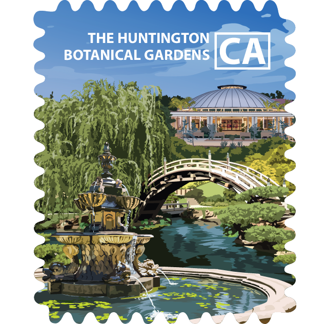 The Huntington Botanical Gardens Travel Stamp – Travel Stamps