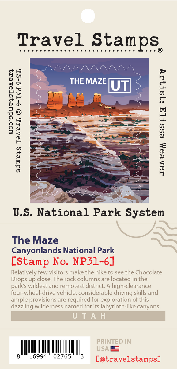 Canyonlands National Park - The Maze Travel Stamp – Travel Stamps