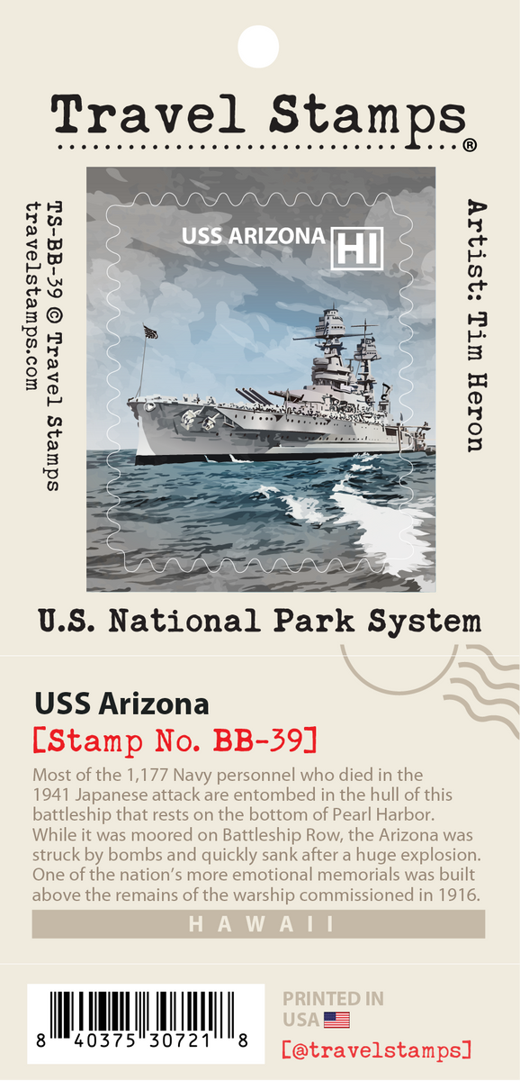 USS Arizona – Travel Stamps