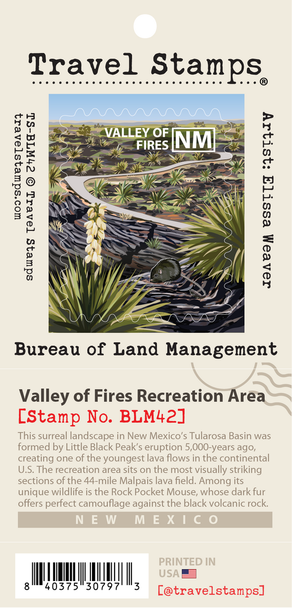 Valley of Fires Recreation Area Travel Stamp – Travel Stamps