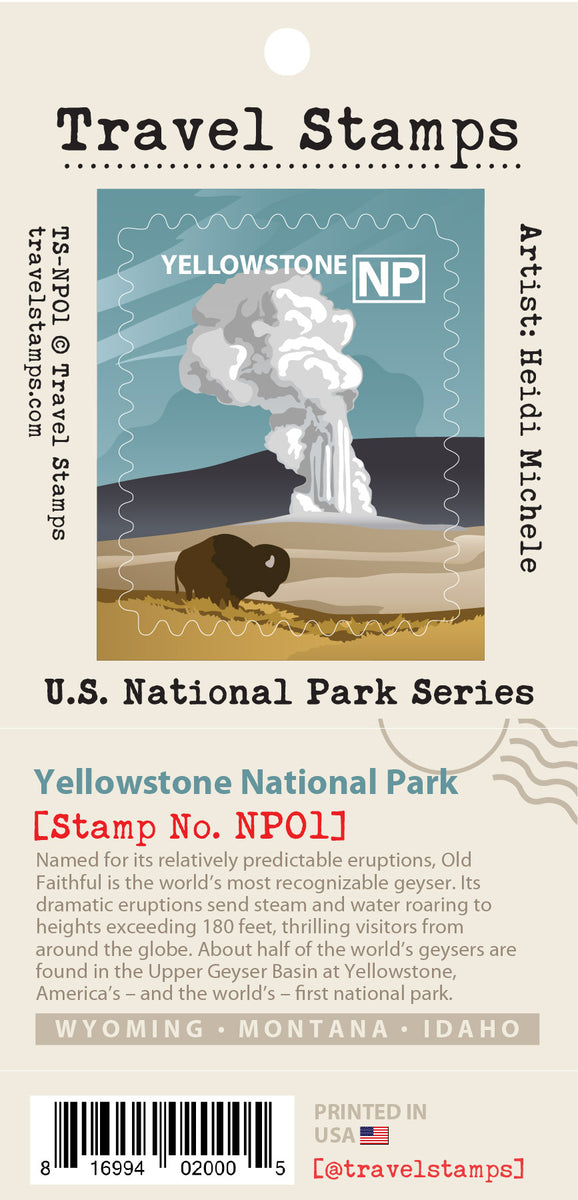 Yellowstone National Park Travel Stamp – Travel Stamps