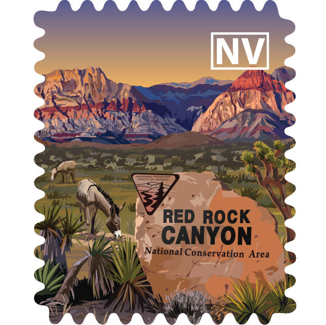 Red Rock Canyon National Conservation Area Travel Stamp – Travel Stamps