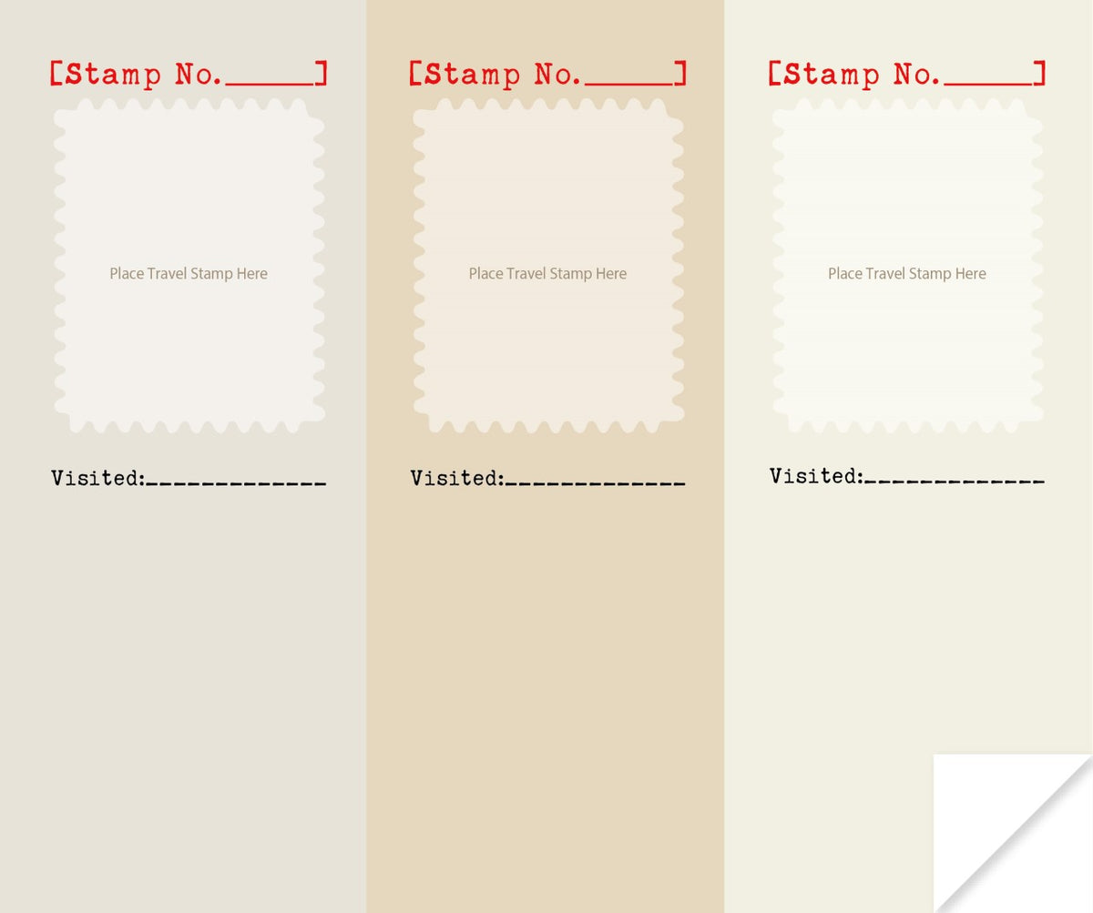 3-Stamp Expansion Sticker for Travel Stamps Album & Guide