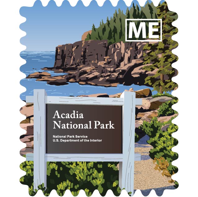 Acadia National Park - Entrance Sign Edition - Otter Cliffs Travel ...
