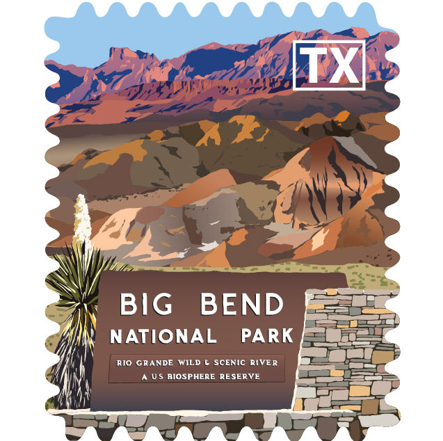 Big Bend National Park - Entrance Sign Edition Travel Stamp – Travel Stamps