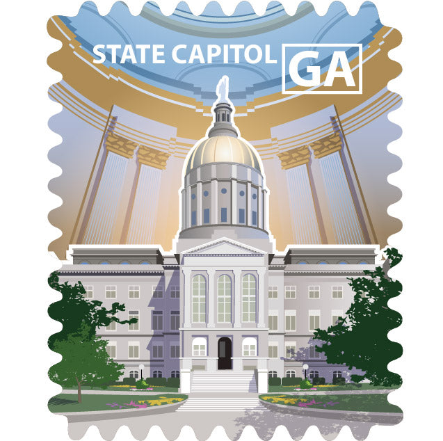 Georgia State Capitol Travel Stamp – Travel Stamps