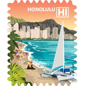 Honolulu Travel Stamp – Travel Stamps