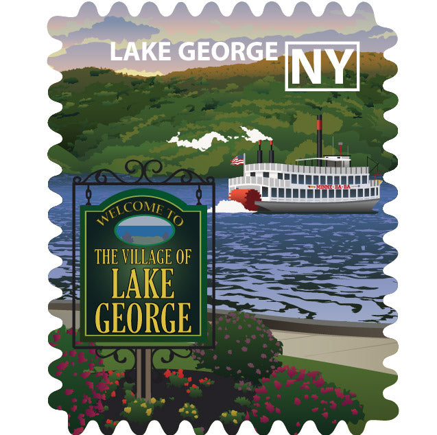 Lake George, New York Travel Stamp – Travel Stamps