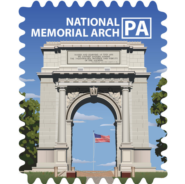 Valley Forge NHP - National Memorial Arch Travel Stamp – Travel Stamps