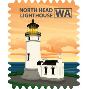North Head Lighthouse Travel Stamp – Travel Stamps